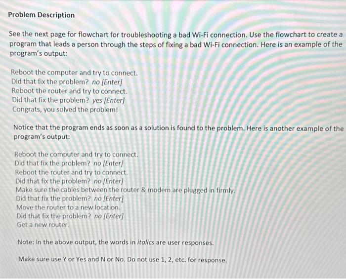 Solved See the next page for flowchart for troubleshooting a | Chegg.com