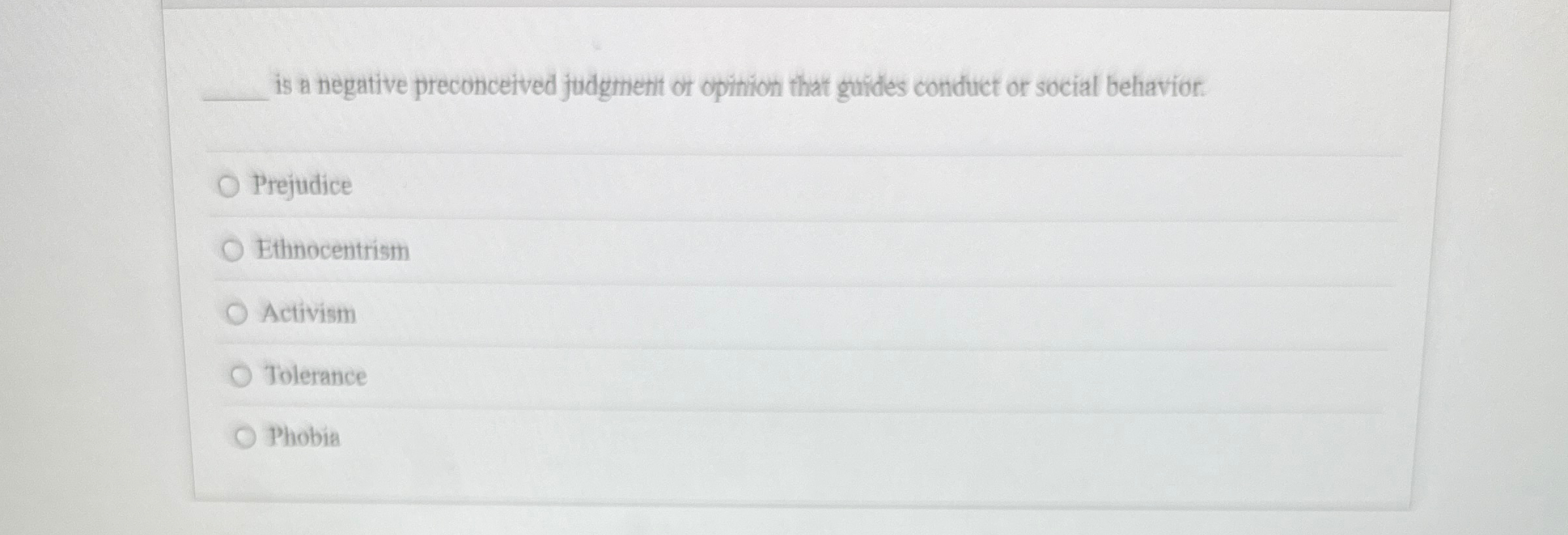 Solved q, ﻿is a negative preconceived judgmetit or opinion | Chegg.com