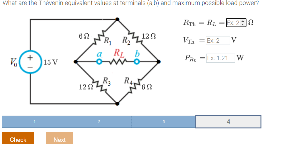 Solved What are the Thévenin equivalent values at terminals | Chegg.com