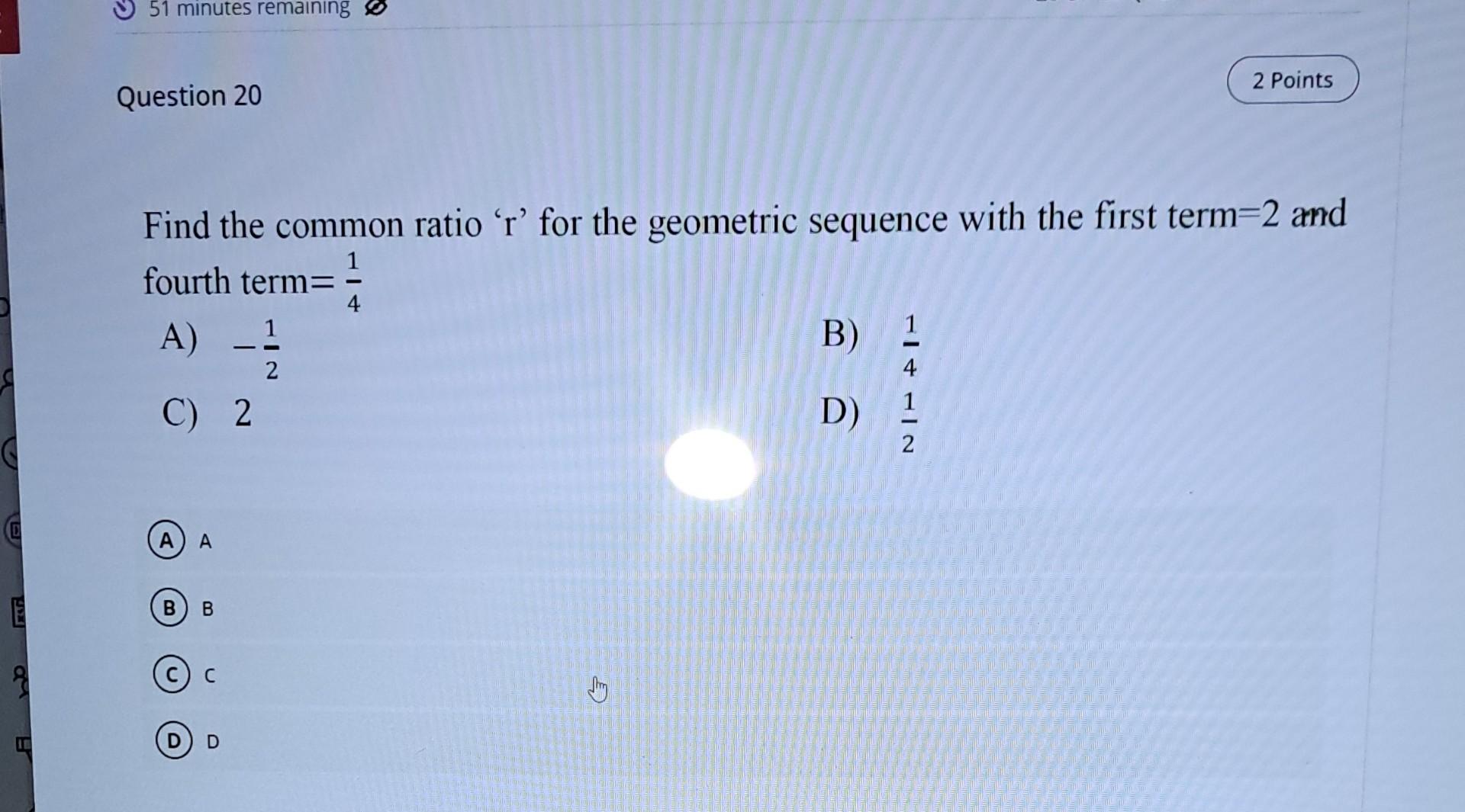 Find the common ratio ' r ' for the geometric | Chegg.com