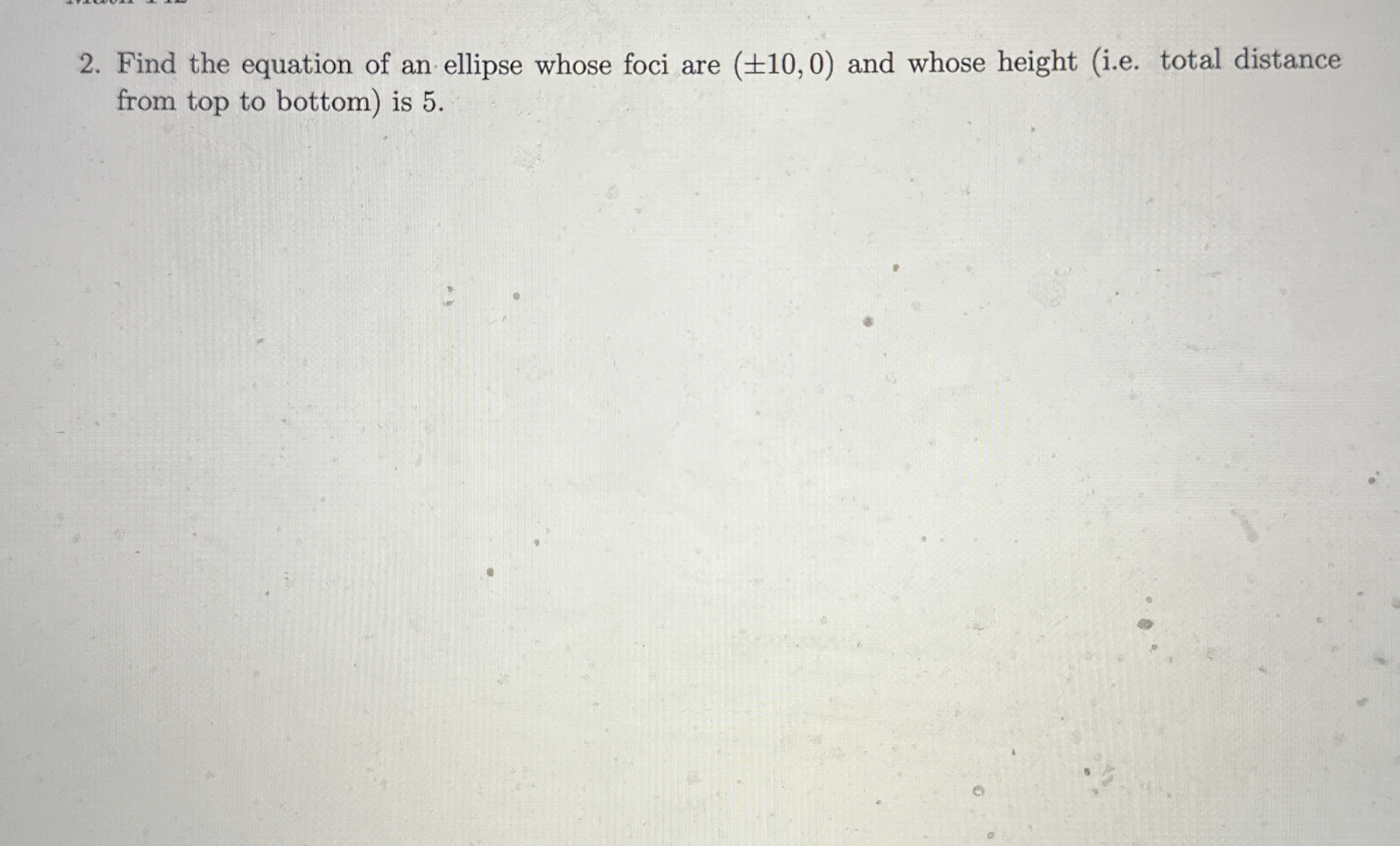 Solved Find the equation of an ellipse whose foci are | Chegg.com