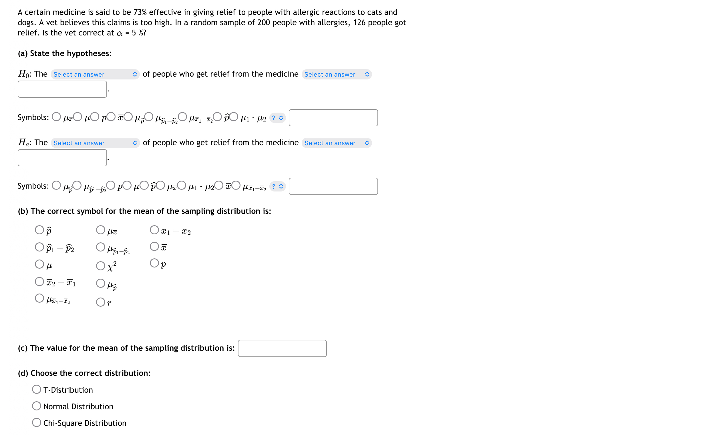 Solved (e) ﻿State the decision rule:(f) ﻿Experiment:Symbol | Chegg.com