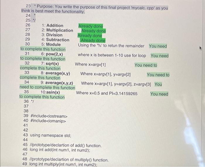 The pictures are the instructions for a final | Chegg.com