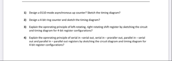 Solved Design a 0110-mode asynchronous up counter? Sketch | Chegg.com