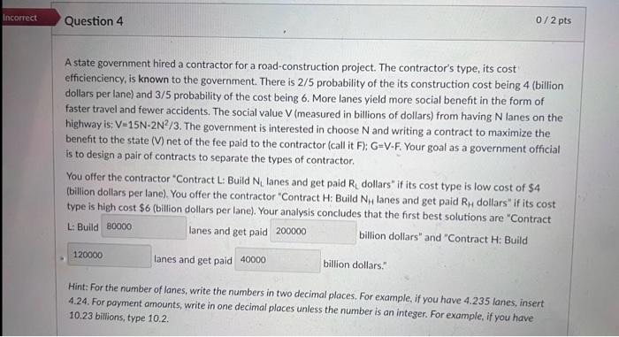 Solved A state government hired a contractor for a | Chegg.com