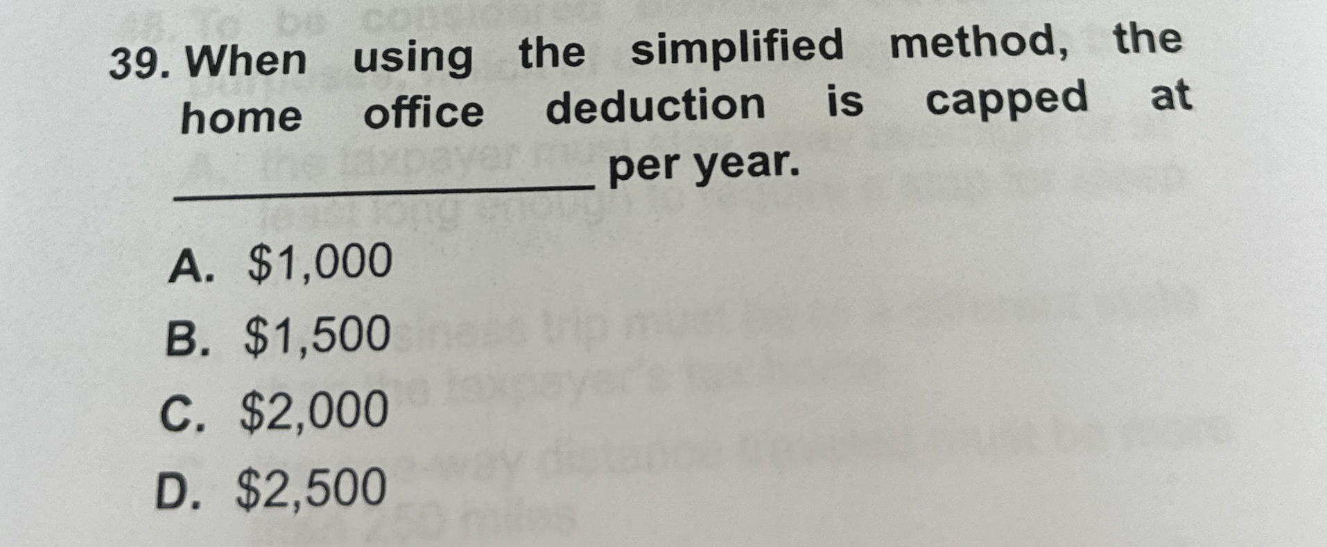 Solved When using the simplified method, the home office | Chegg.com
