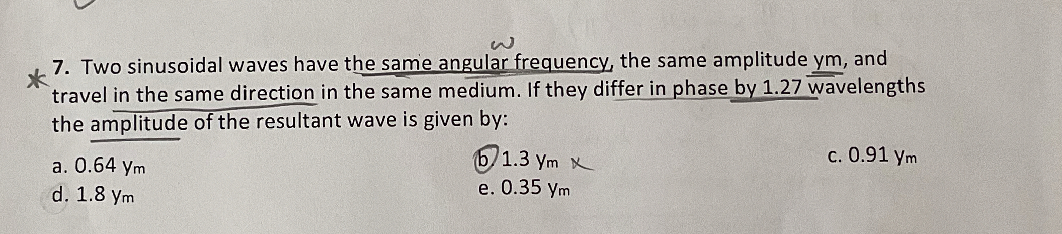 Solved Two sinusoidal waves have the same angular frequency, | Chegg.com