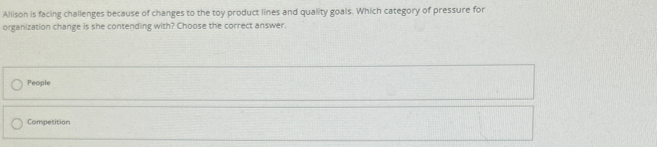 Solved Allison is facing challenges because of changes to | Chegg.com