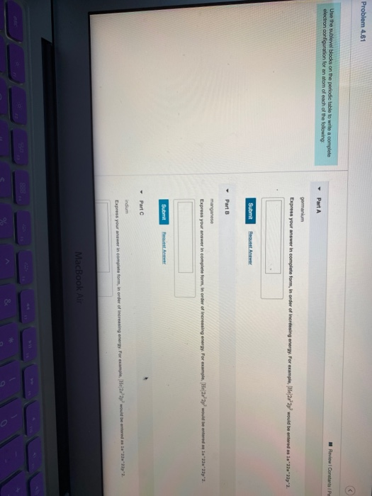 Solved Problem 4.61 Use the sublevel blocks on the periodic | Chegg.com