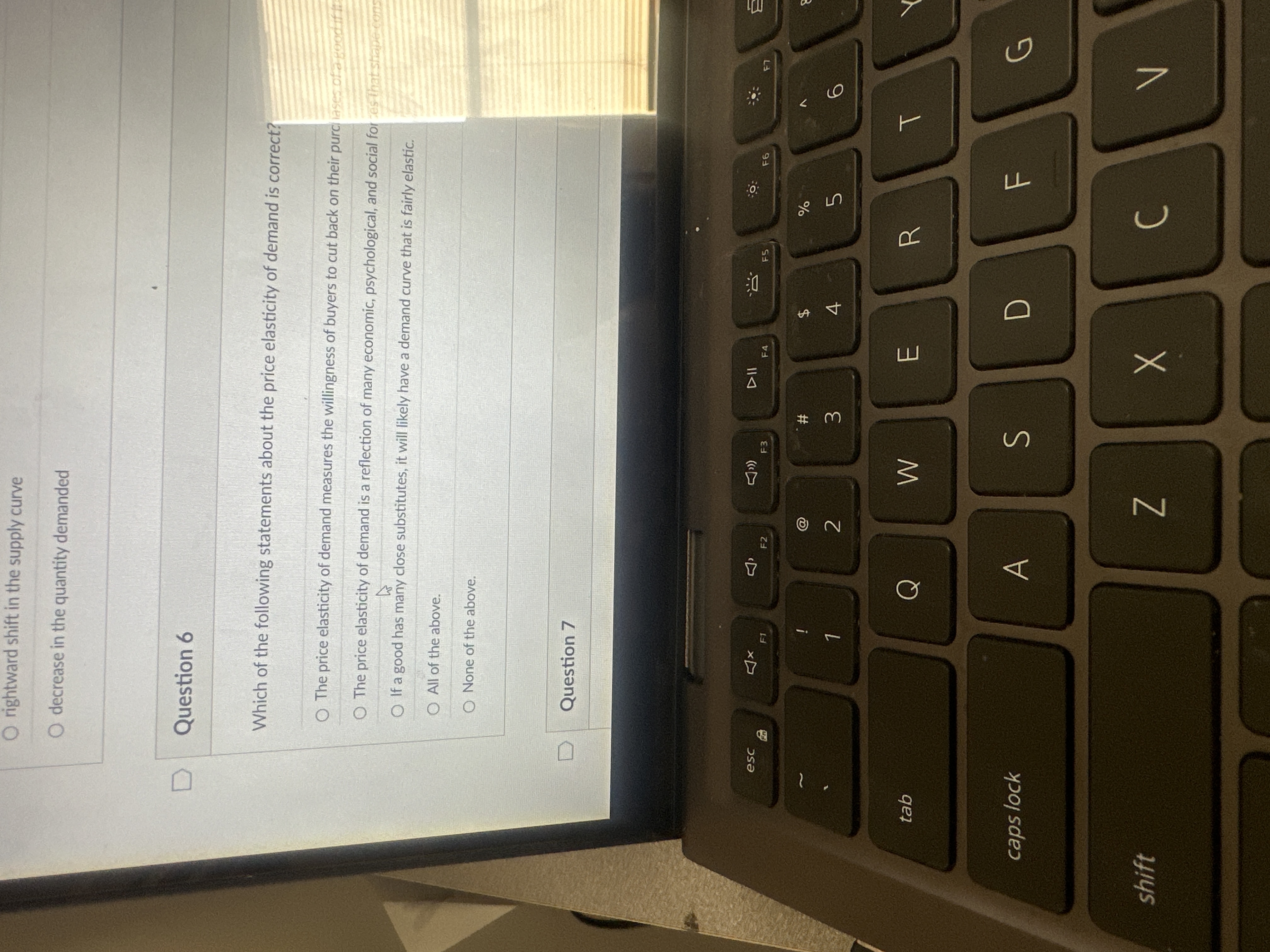 Solved rightward shift in the supply curvedecrease in the | Chegg.com