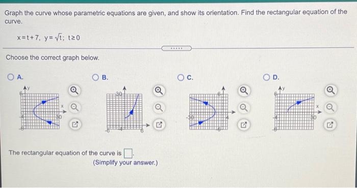 Solved Graph the curve whose parametric equations are given, | Chegg.com