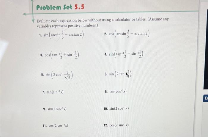 Solved Evaluate each expression below without using a | Chegg.com