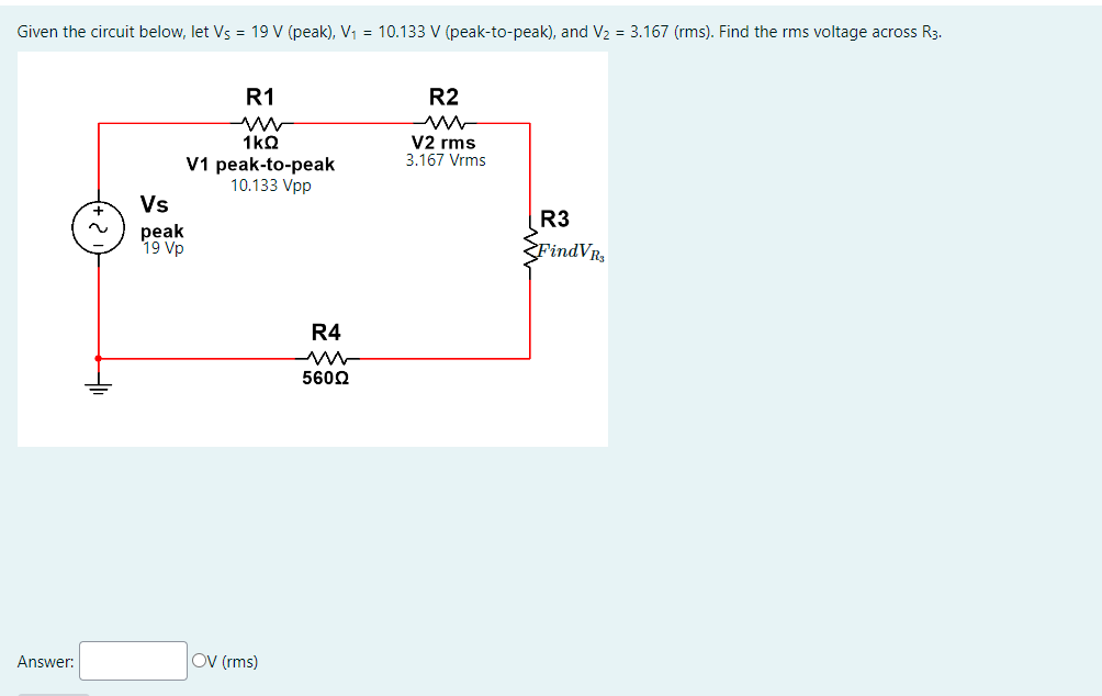 Solved Given the circuit below, let | Chegg.com