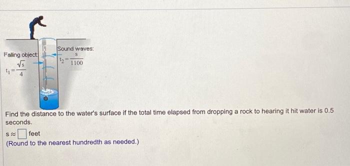 Solved The distance to the surface of the water in a well | Chegg.com