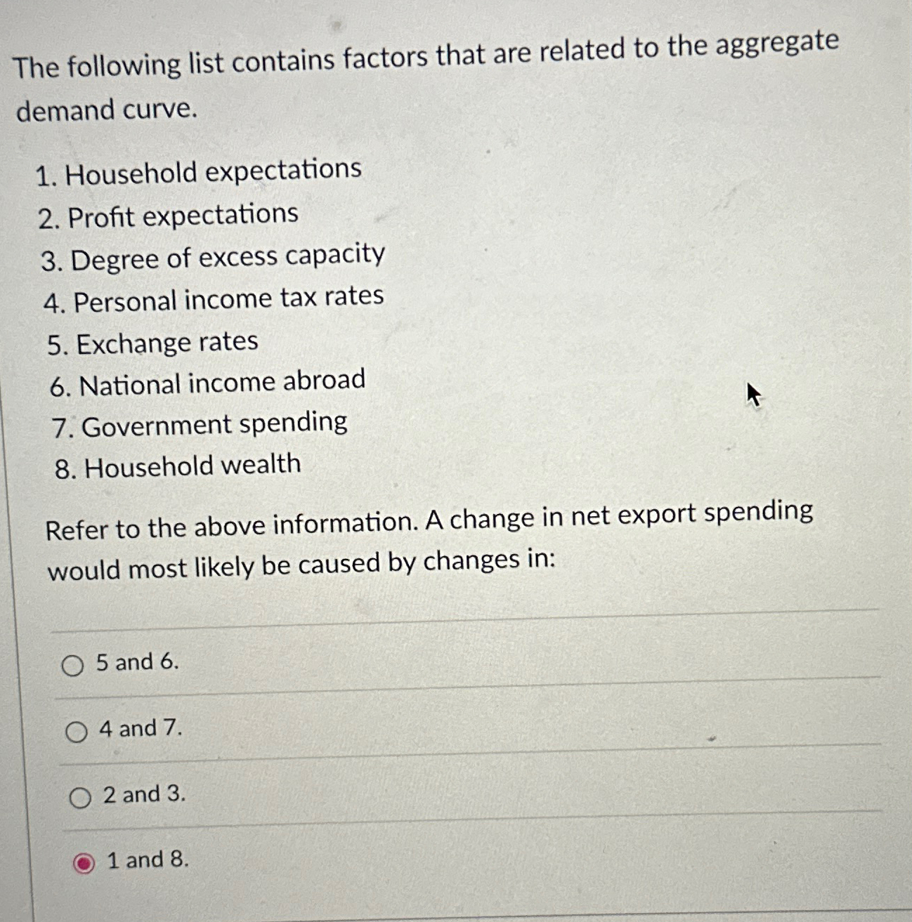 Solved The following list contains factors that are related | Chegg.com