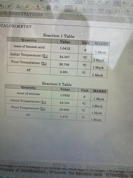 1. Using tabulated values for the standard enthalpies | Chegg.com