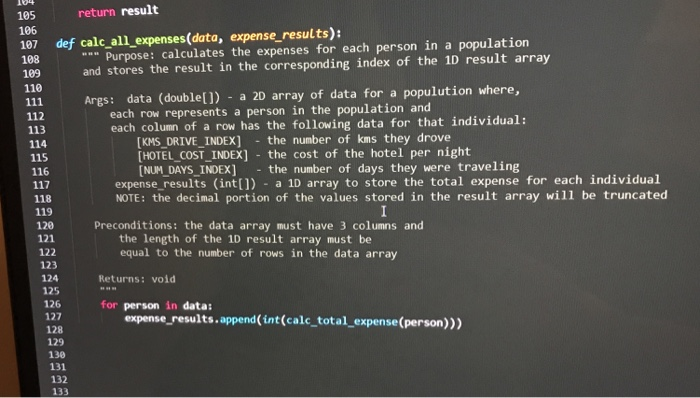 Solved Expense " Operations.java * calcAllExpenses Purpose: | Chegg.com