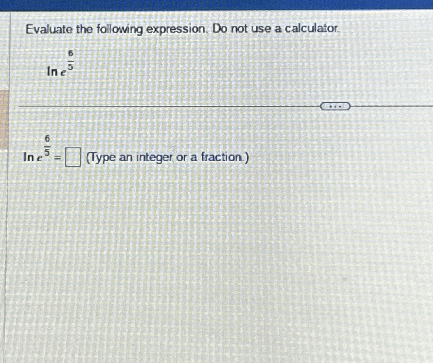 Solved Evaluate the following expression. Do not use a | Chegg.com