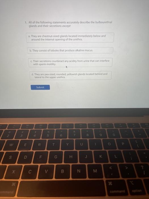Solved 1. All of the following statements accurately | Chegg.com
