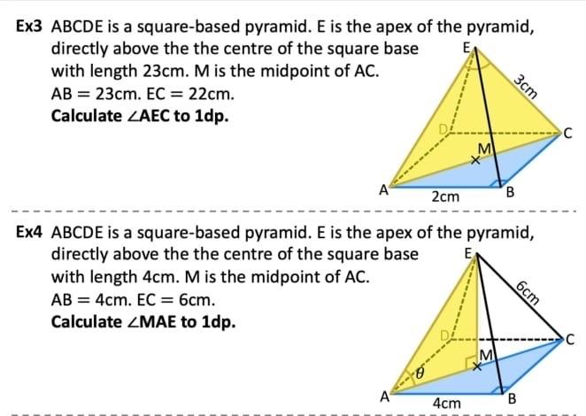 Solved Ex3 ABCDE is a square-based pyramid. E is the apex of | Chegg.com