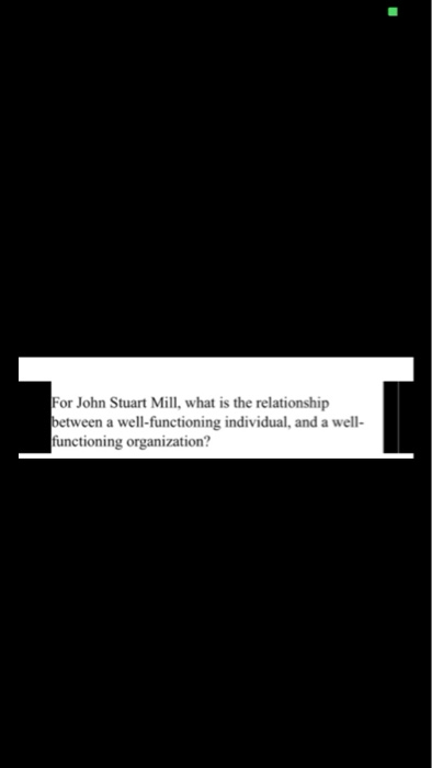 Solved For John Stuart Mill, what is the relationship | Chegg.com
