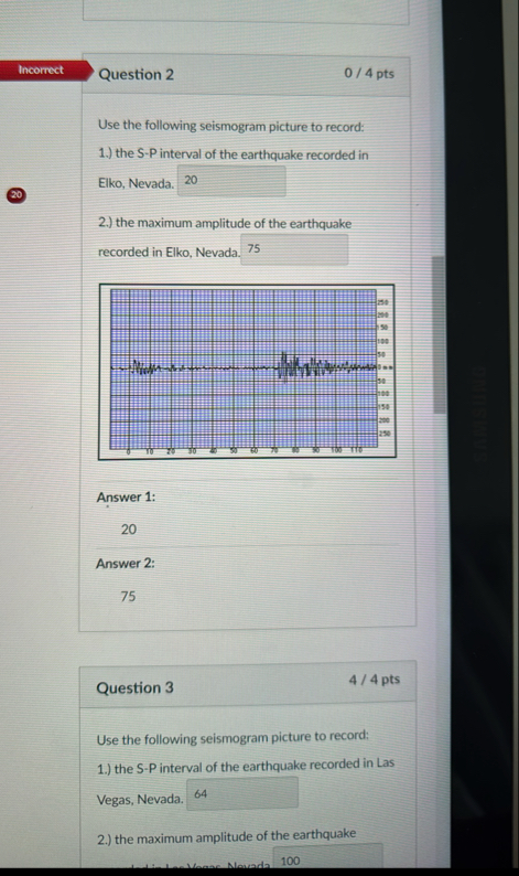 Solved IncorrectQuestion 204 ﻿ptsUse the following | Chegg.com