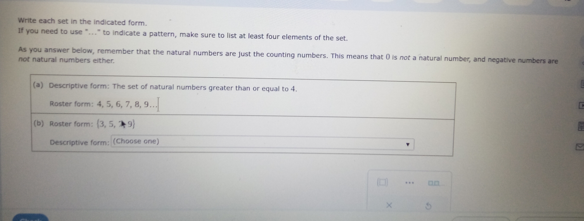 Solved Write each set in the indicated form.If you need to | Chegg.com