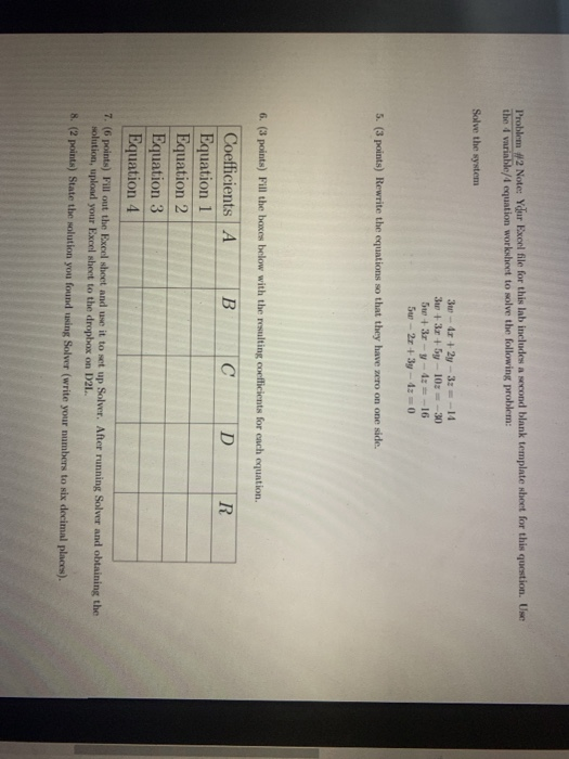 Solved Problem #1 You will be using your completed workbook | Chegg.com