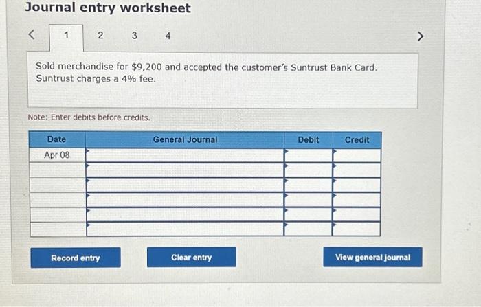 Solved Exercise 7-2 Accounting for credit card sales LO C1 | Chegg.com