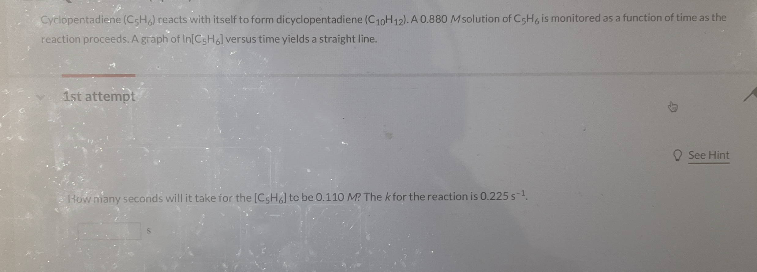 Solved Cyclopentadiene (C5H6) ﻿reacts with itself to form | Chegg.com