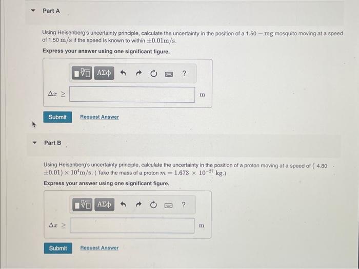 Solved Using Heisenberg's uncertainty principle, calculate | Chegg.com