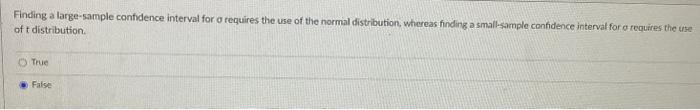 Solved Finding a large-sample confidence interval for o | Chegg.com