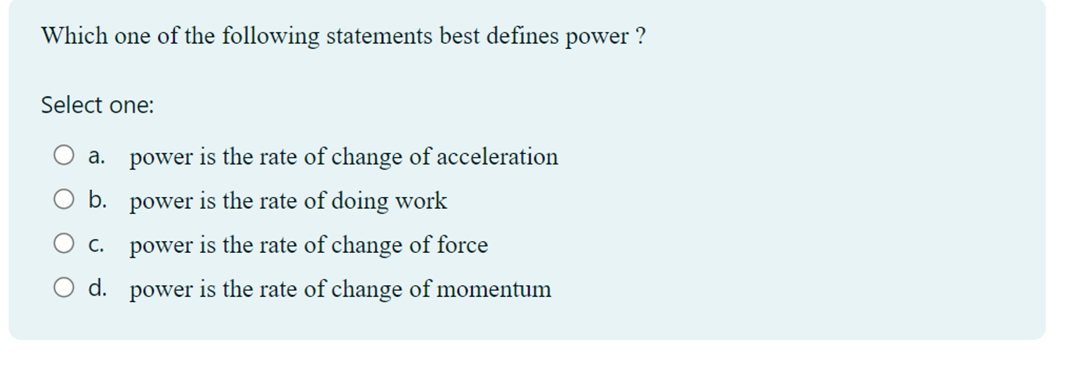 Solved Which one of the following statements best defines | Chegg.com