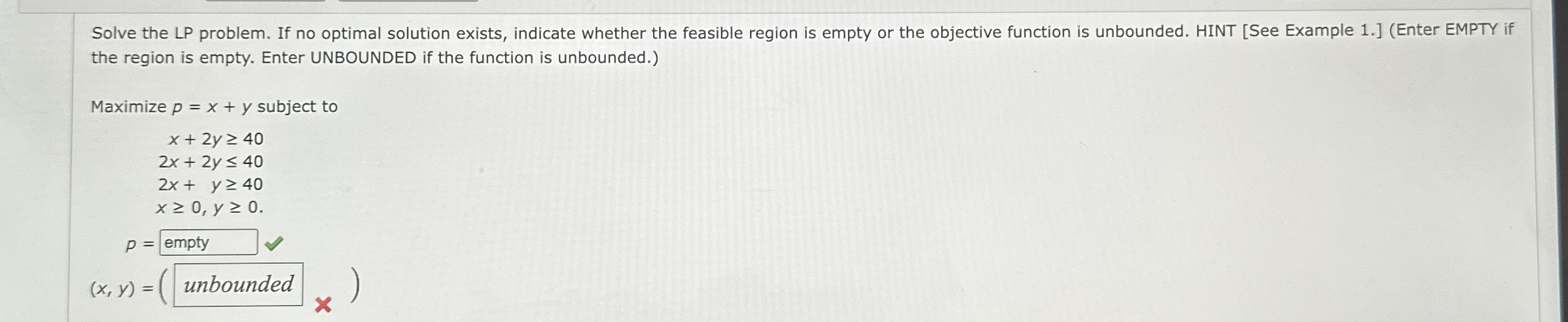 Solved Solve the LP problem. If no optimal solution exists, | Chegg.com