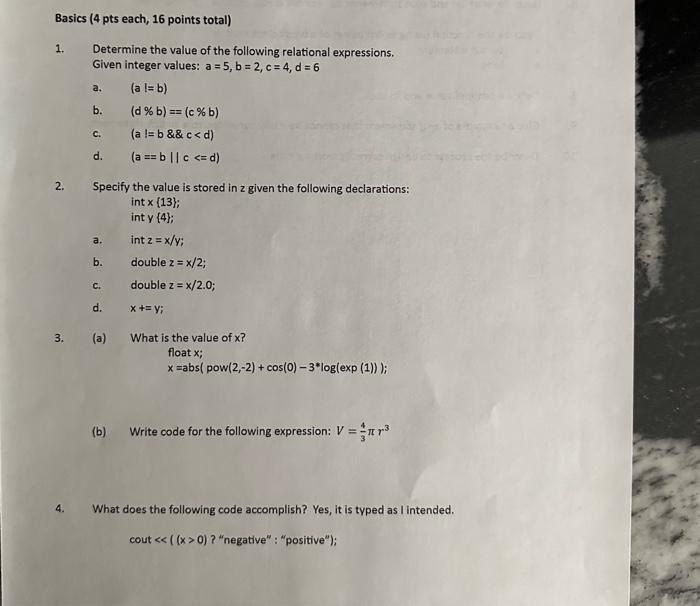 Solved 1. Determine the value of the following relational | Chegg.com