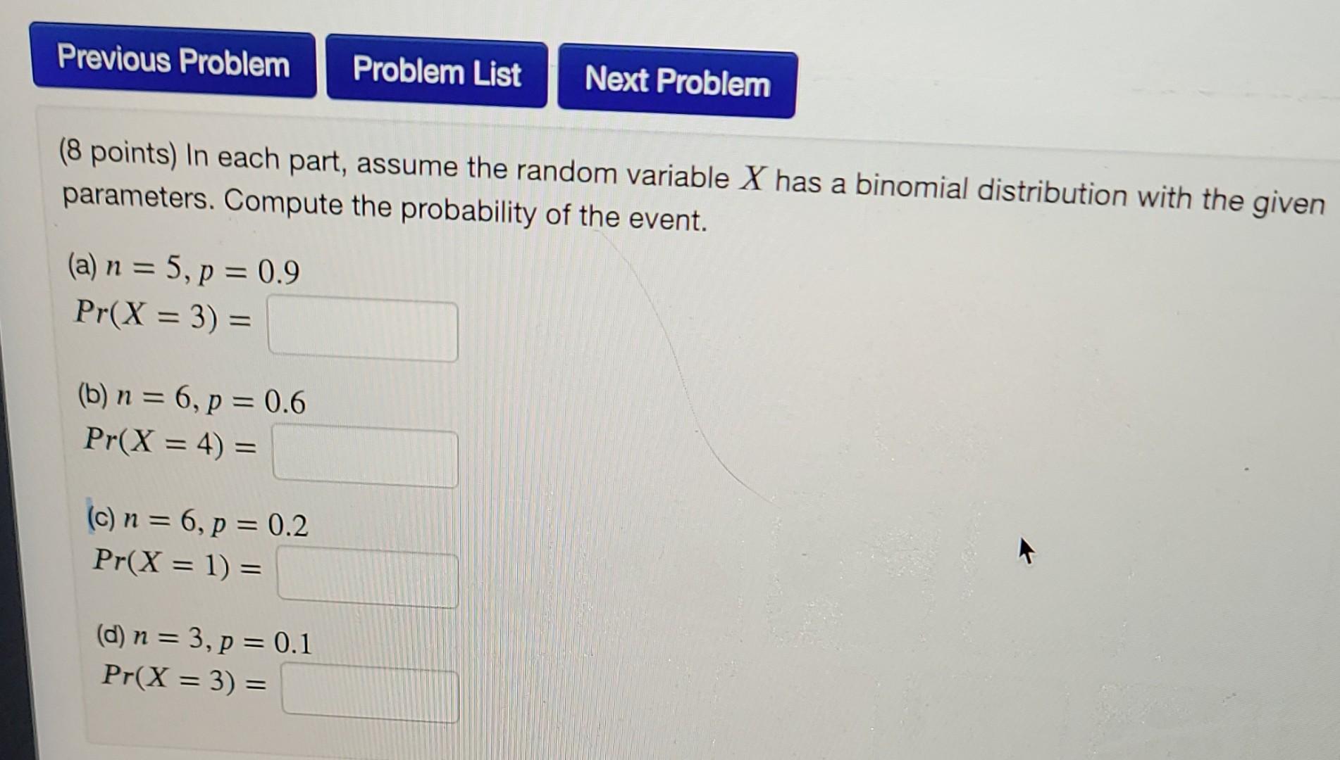 Solved Previous Problem Problem List Next Problem (8 points) | Chegg.com