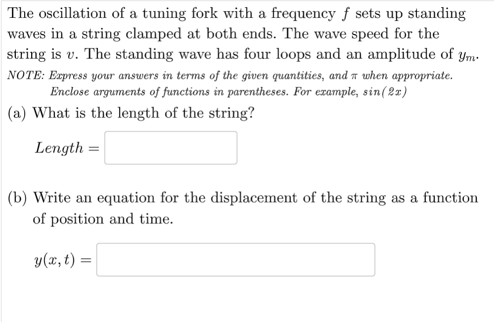 Solved (b) ﻿Write an equation for the displacement of the | Chegg.com