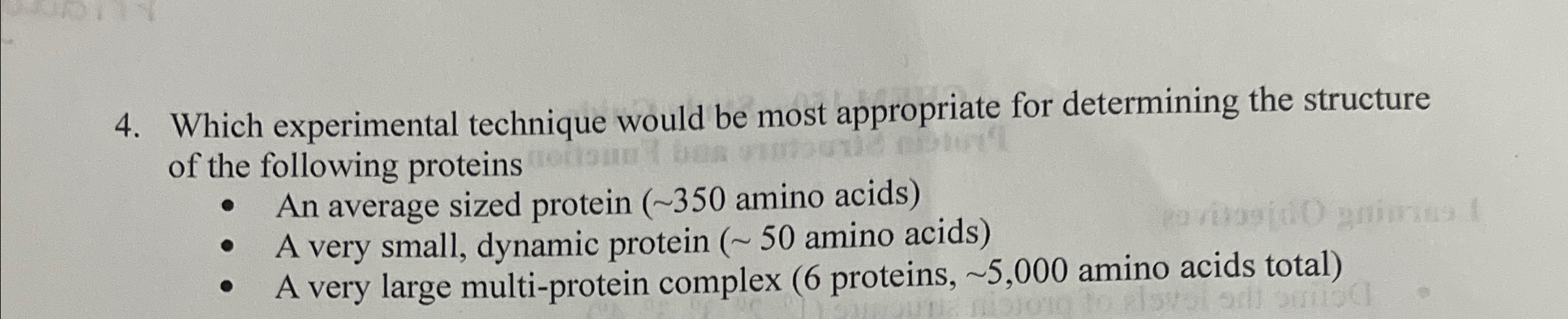 Solved Which experimental technique would be most | Chegg.com