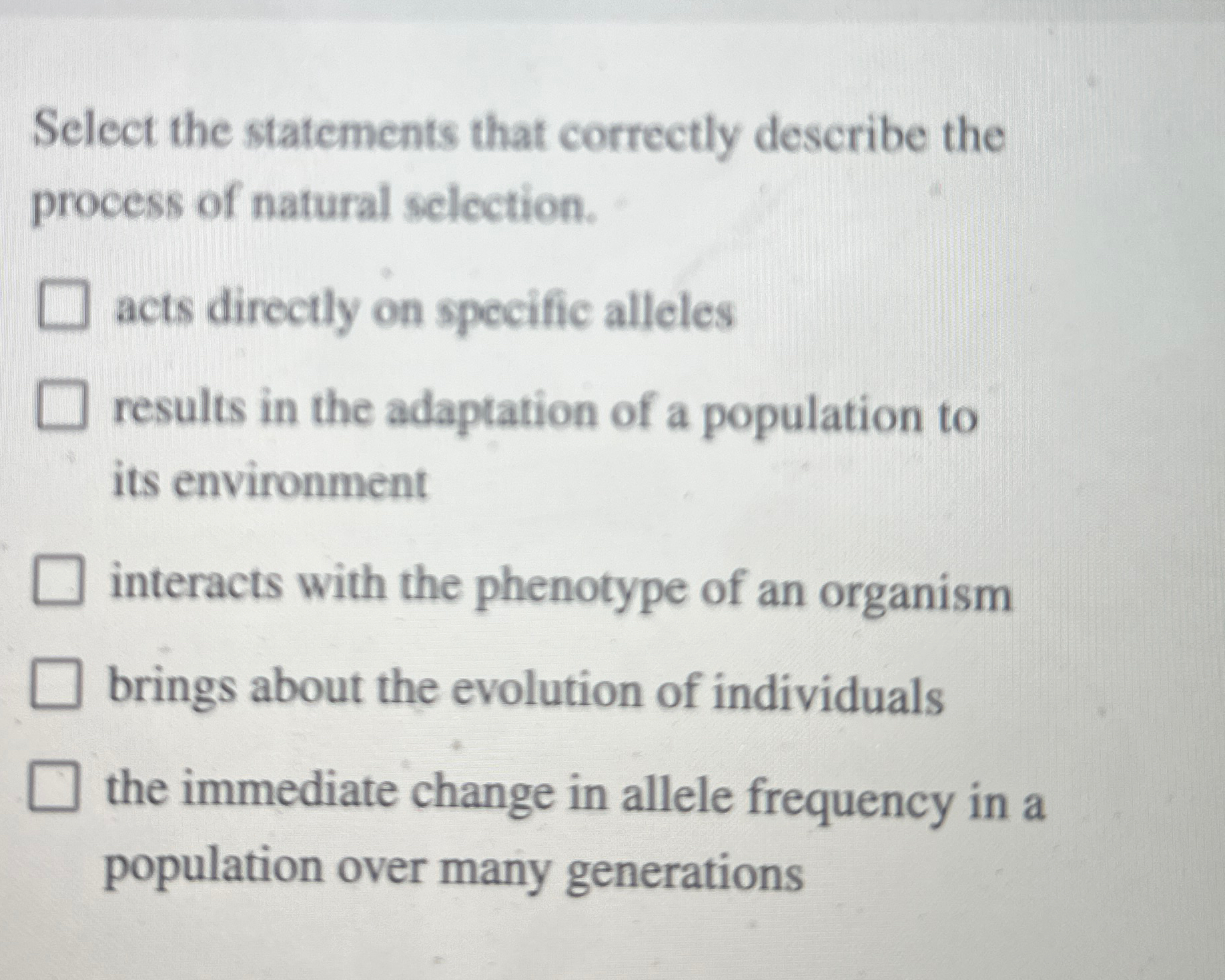 Solved Select the statements that correctly describe the | Chegg.com