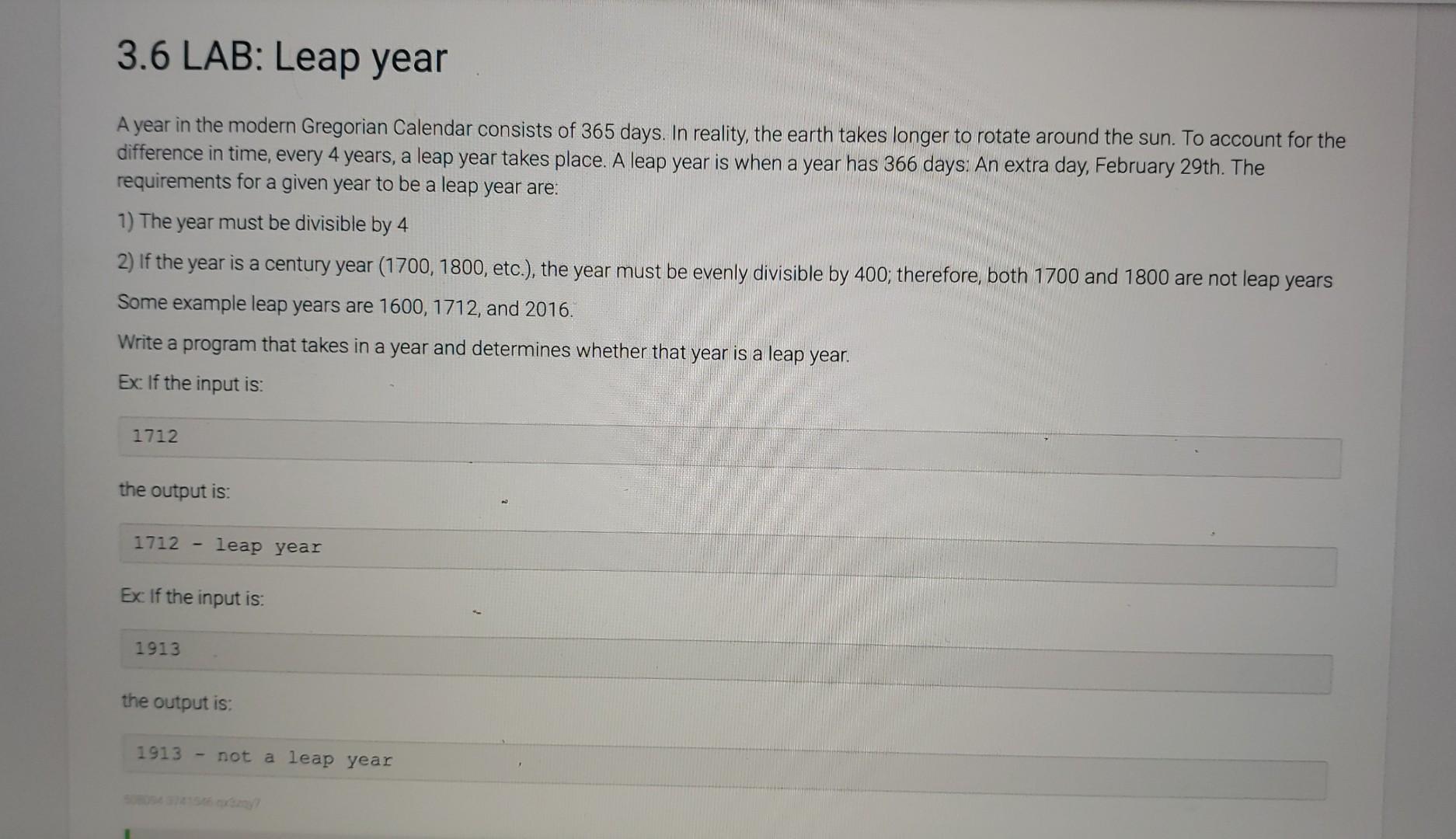 Solved A year in the modern Gregorian Calendar consists of | Chegg.com