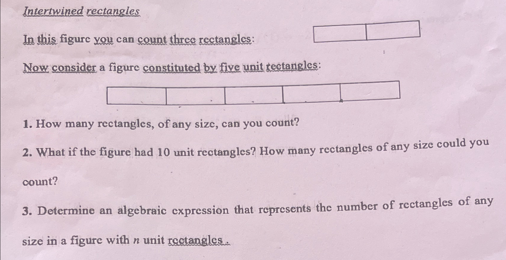 Solved Intertwined rectanglesIn this figure you can count | Chegg.com