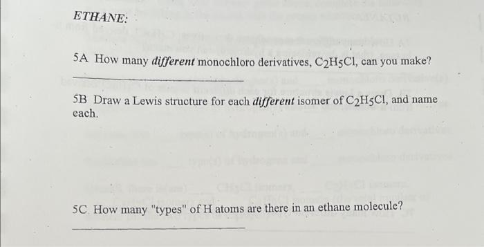 Solved 5 A How many different monochloro derivatives, | Chegg.com