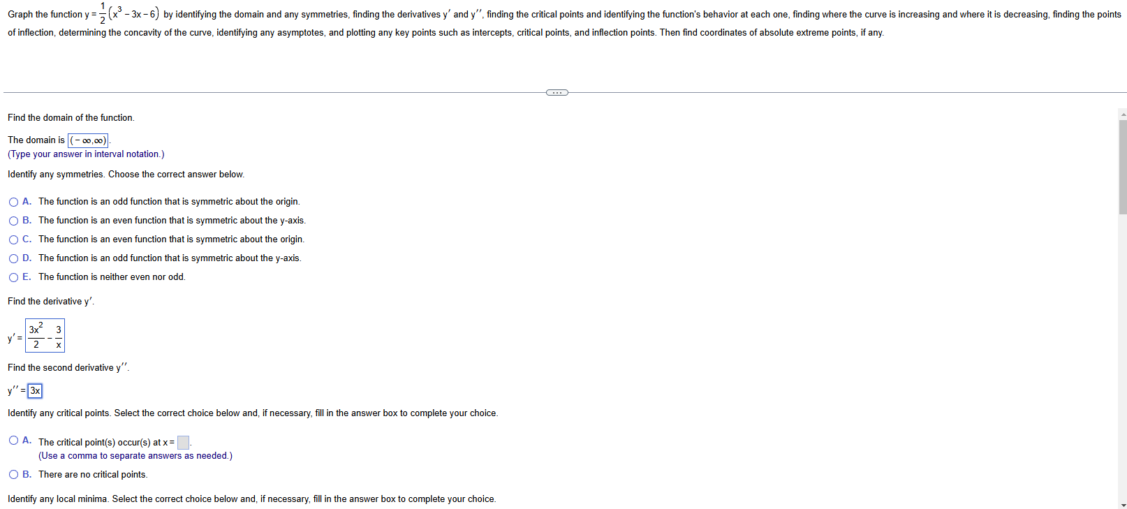 Solved of ﻿inflection, determining the concavity of ﻿the | Chegg.com
