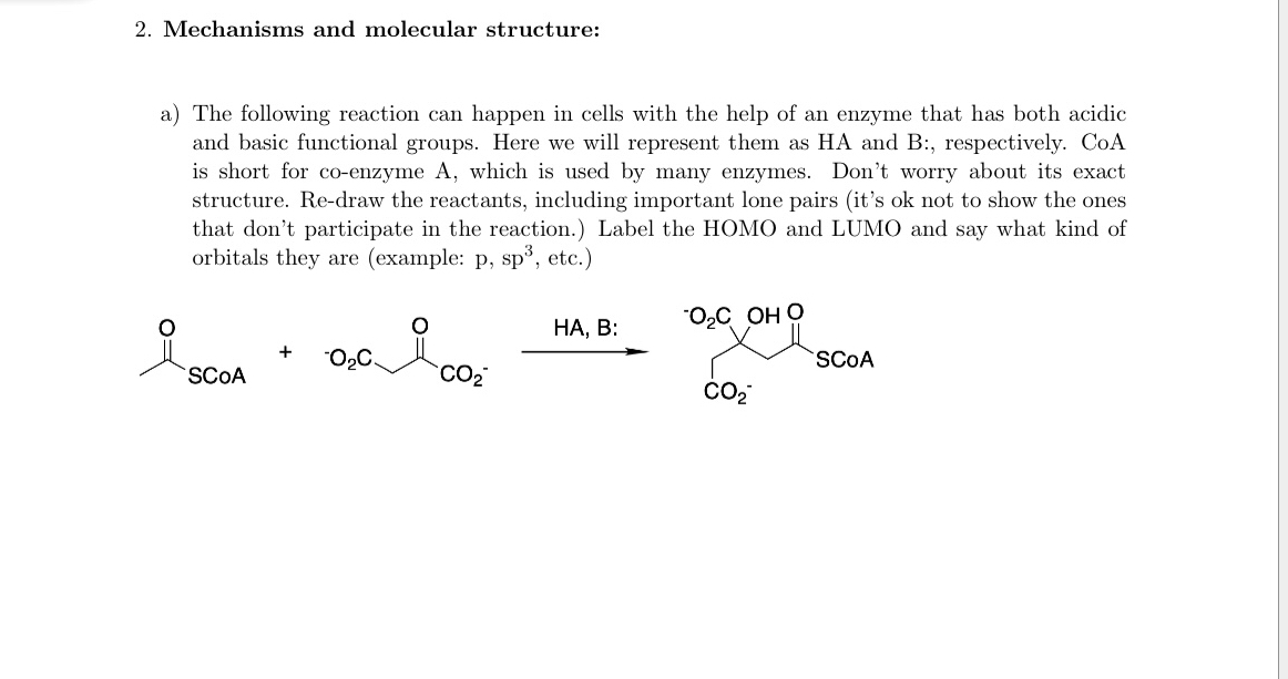 Solved Mechanisms and molecular structure:a) ﻿The following | Chegg.com