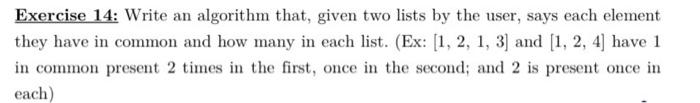 Solved Exercise 14 Write An Algorithm That Given Two Lists