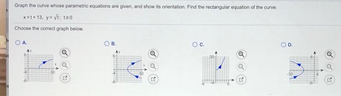 Solved Graph the curve whose parametric equations are given, | Chegg.com
