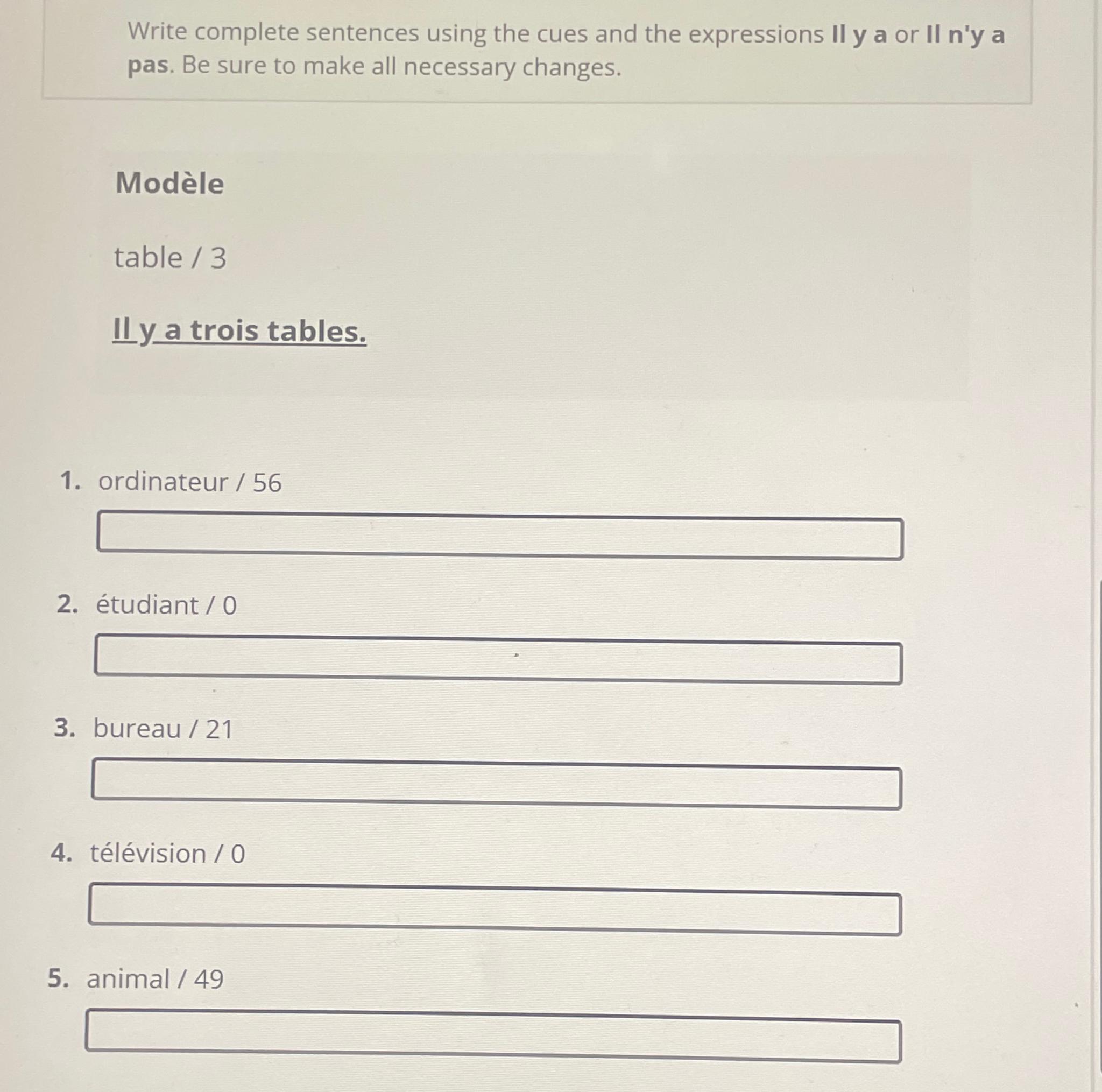 Solved Write complete sentences using the cues and the | Chegg.com