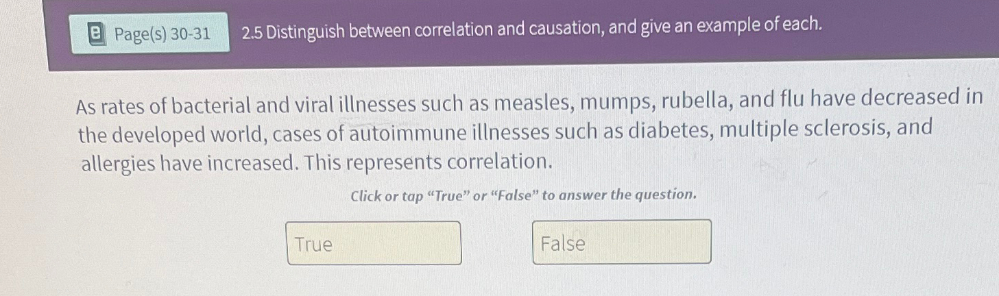 Solved 2.5 ﻿Distinguish between correlation and causation, | Chegg.com