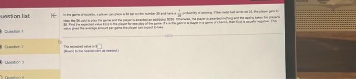 Solved question list O Question 1 O Question 2 O Question 3 | Chegg.com