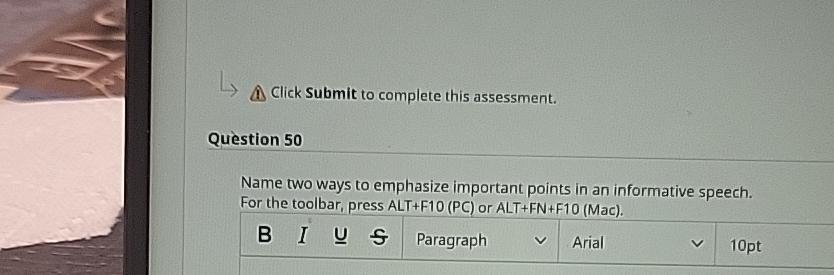 Solved Click Submit to complete this assessment.Quèstion | Chegg.com